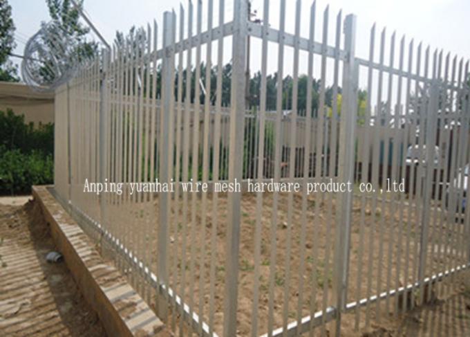 Custom Euro Style Metal Palisade Fencing Anti Vandal Park Guardrail