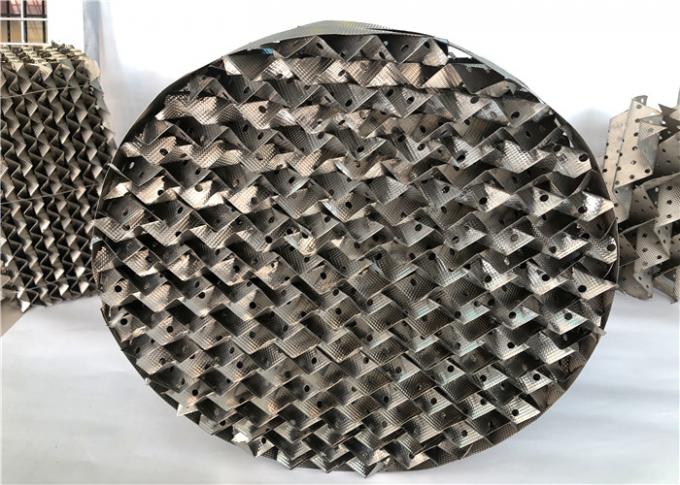 High Efficiency Distillation Column Packing Material , Mesh Corrugated ...