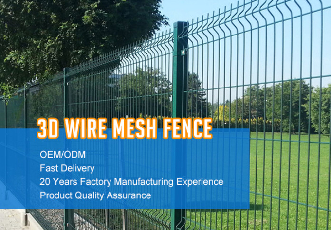 OEM 3D Curved Powder Coated Steel 3D Triangle Fence Panel 2*2.5m 4.0mm