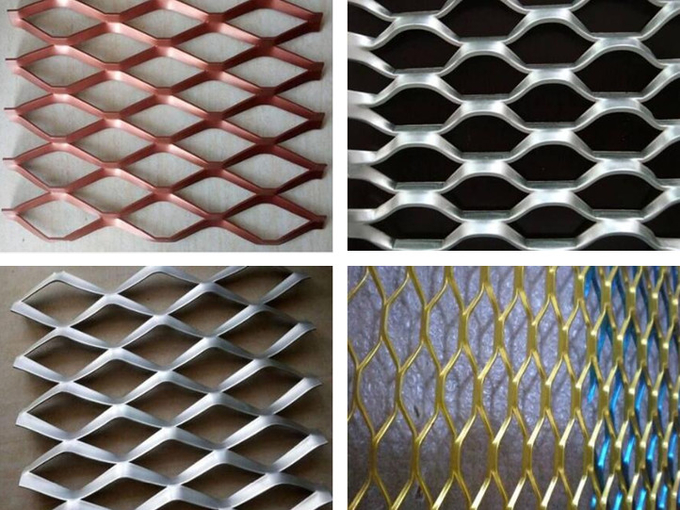 Galvanized Expanded Metal Mesh Sheet For Security 30 * 60mm Hole OEM