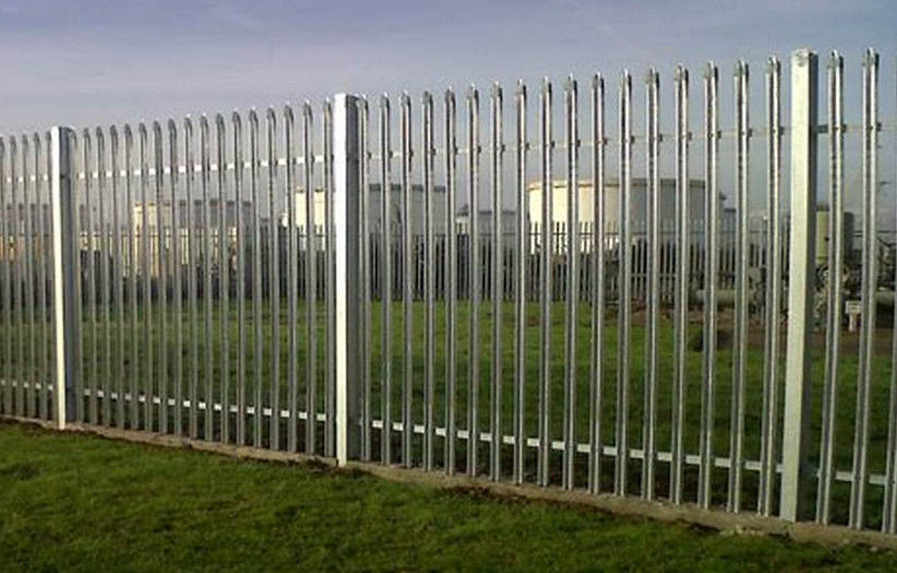 Security Galvanized W / D Pale Steel Palisade Fencing 1.8m Height 2.75m ...