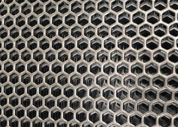 Aluminum Perforated Wire Mesh Louver Sheet Metal Square / Hexagonal ...