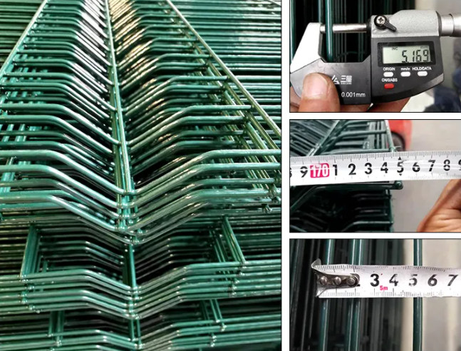 OEM 3D Curved Powder Coated Steel 3D Triangle Fence Panel 2*2.5m 4.0mm