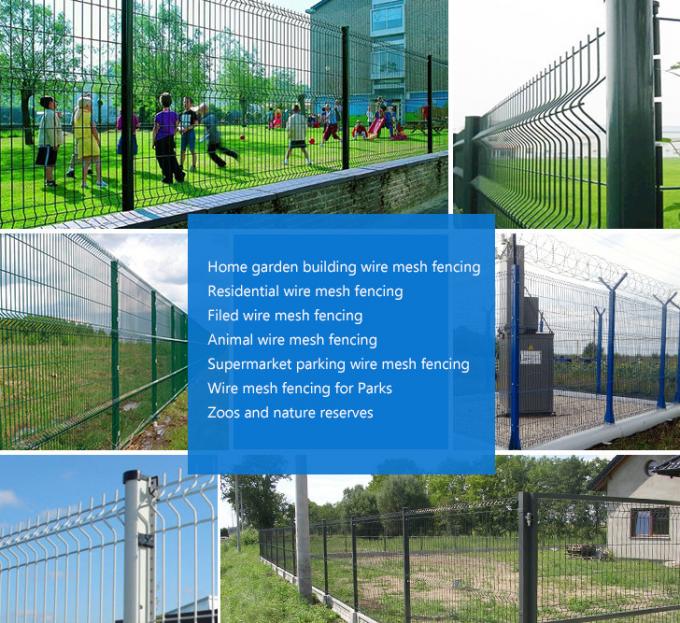 OEM 3D Curved Powder Coated Steel 3D Triangle Fence Panel 2*2.5m 4.0mm